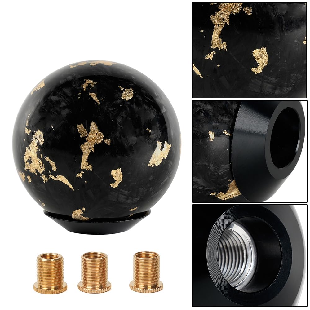 muge racing Universal Gear Shift Knob Forged Carbon Fiber Ball Type St ...