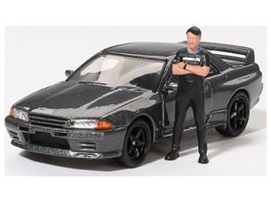Nissan Skyline GT-R (R32) NISMO Gunmetal w/Matsuda Figure - 1:64 Scale ...
