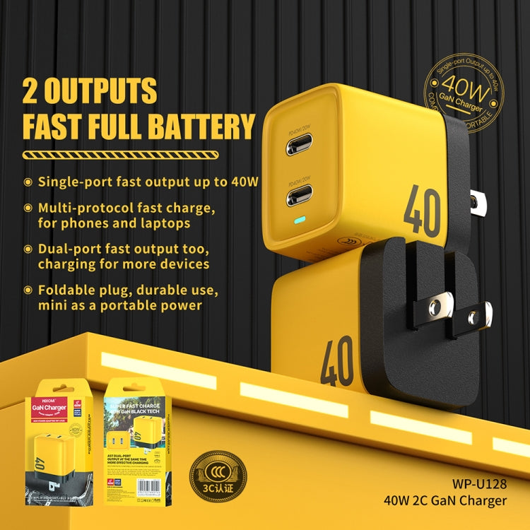 WK WP-U128 40W Dual USB-C/Type-C Interface US Plug, US Plug – LJ Automotive