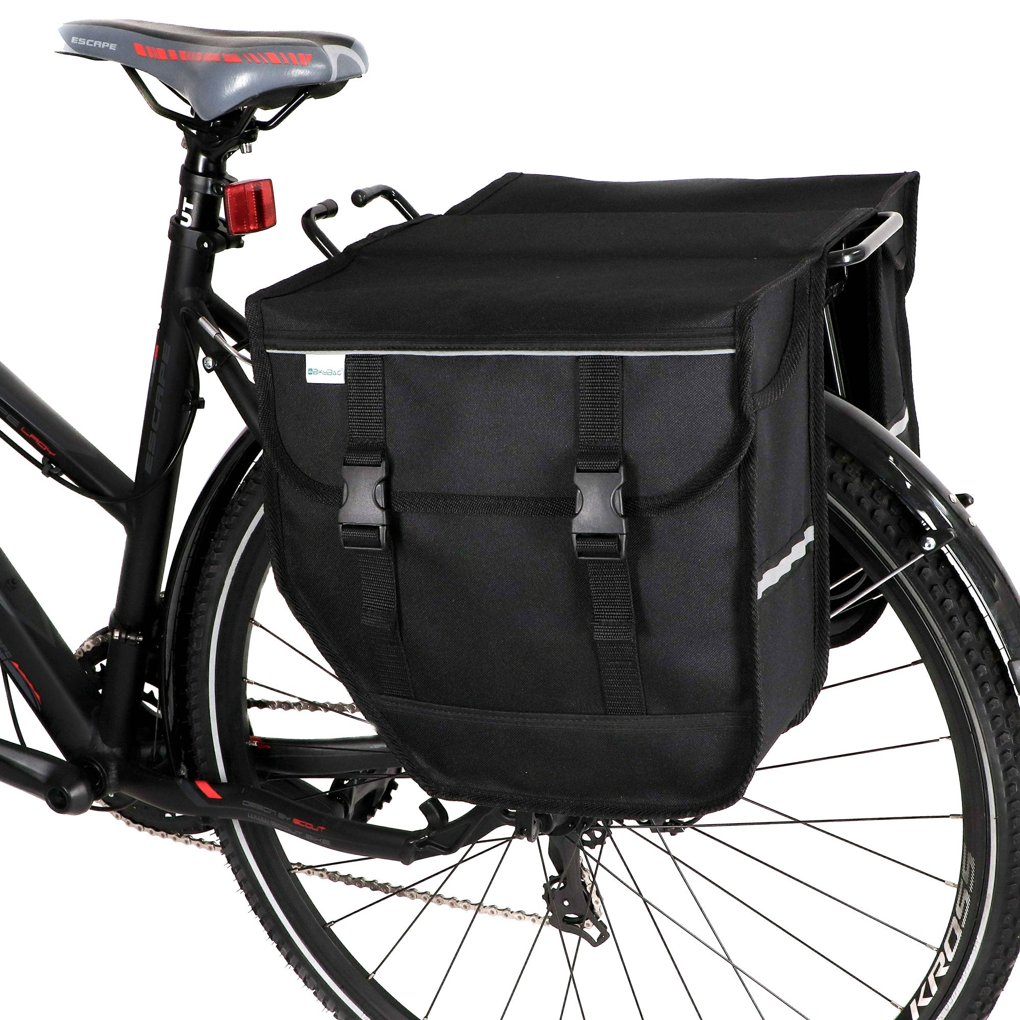 BikyBag Model M - Bicycle Double Panniers (Black) – LJ Automotive